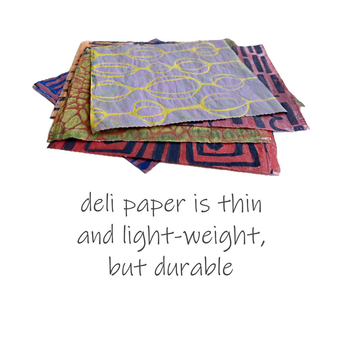 Retro Botanicals Collage Paper, Hand-painted Lightweight Deli Paper ...