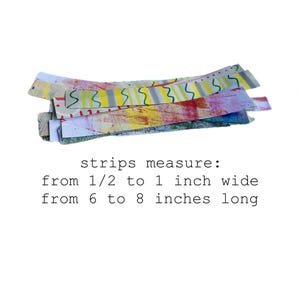 Painted Paper Strips: Handmade Collage Fodder for Junk Journals (A39 L ...