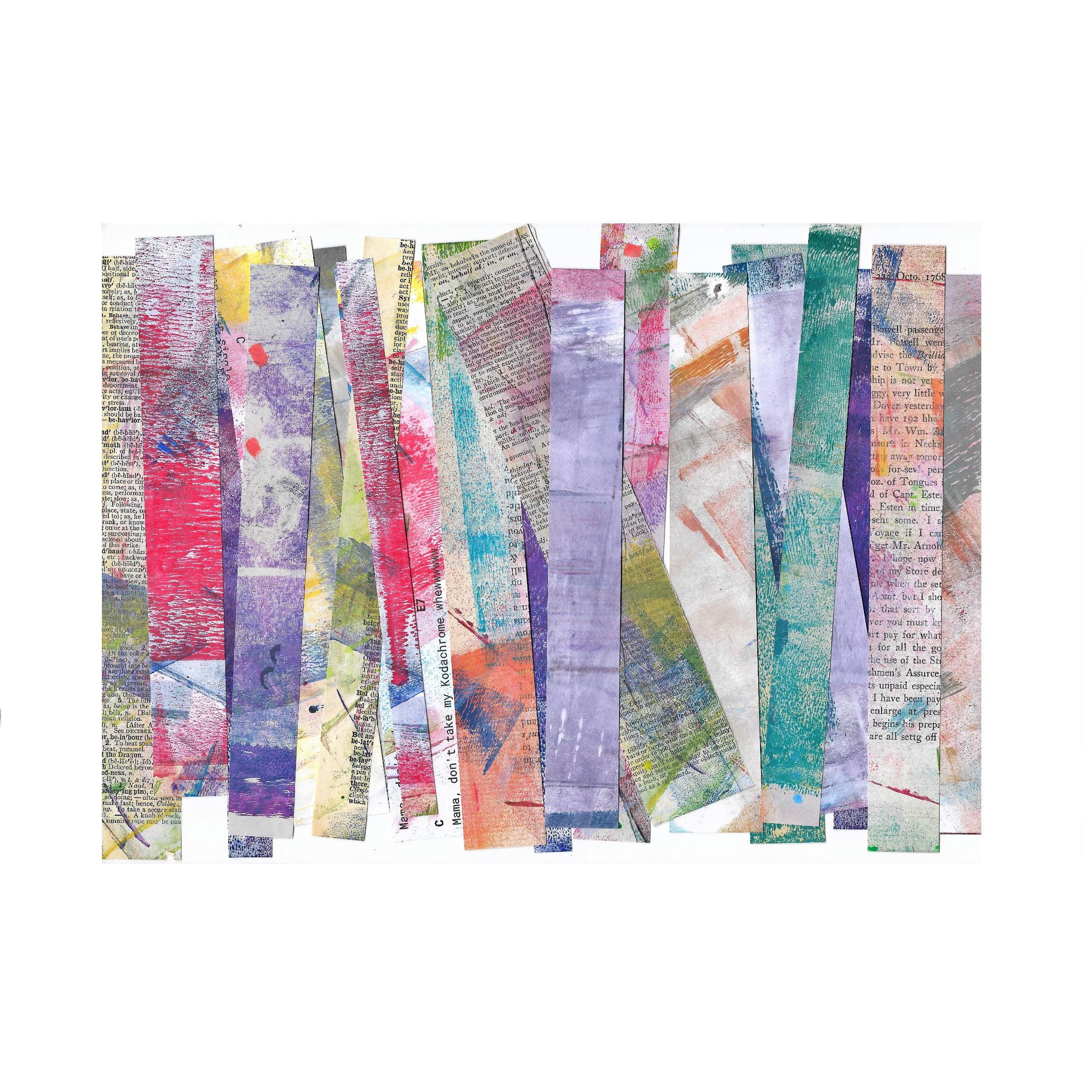 Painted Paper Strips: Handmade Collage Fodder for Junk Journals (A39 L ...