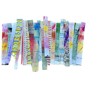 Painted Paper Strips: Handmade Collage Fodder for Junk Journals (A39 L ...