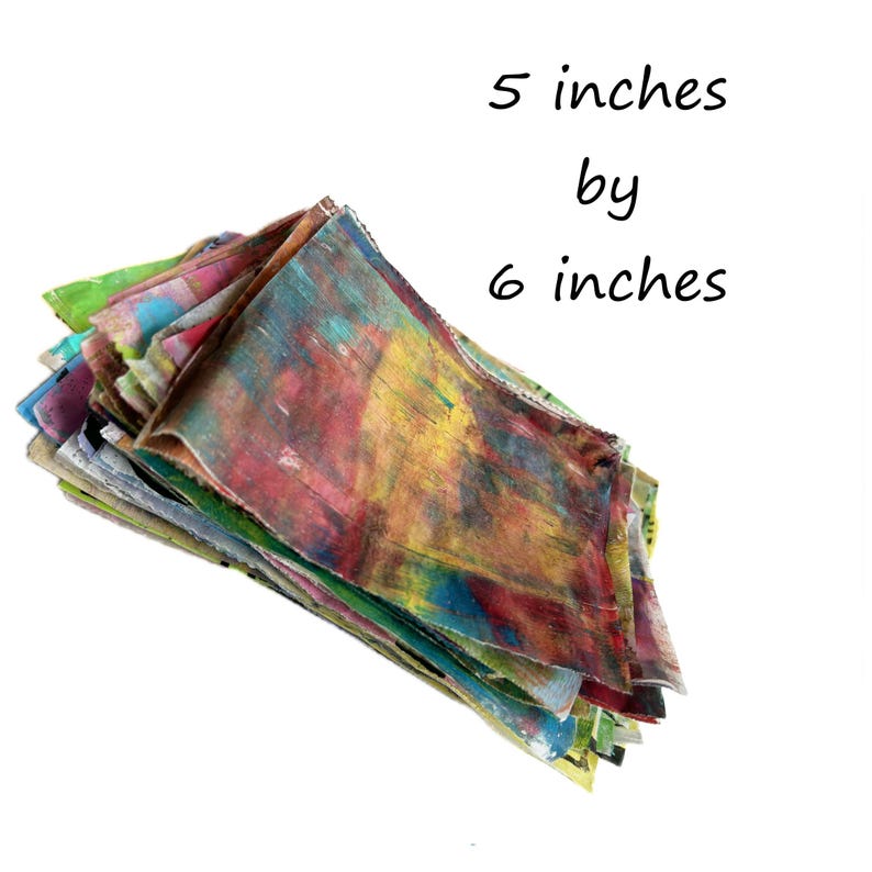 Grungy Painted Collage Paper, Hand Painted Brush Strokes on Lightweight ...