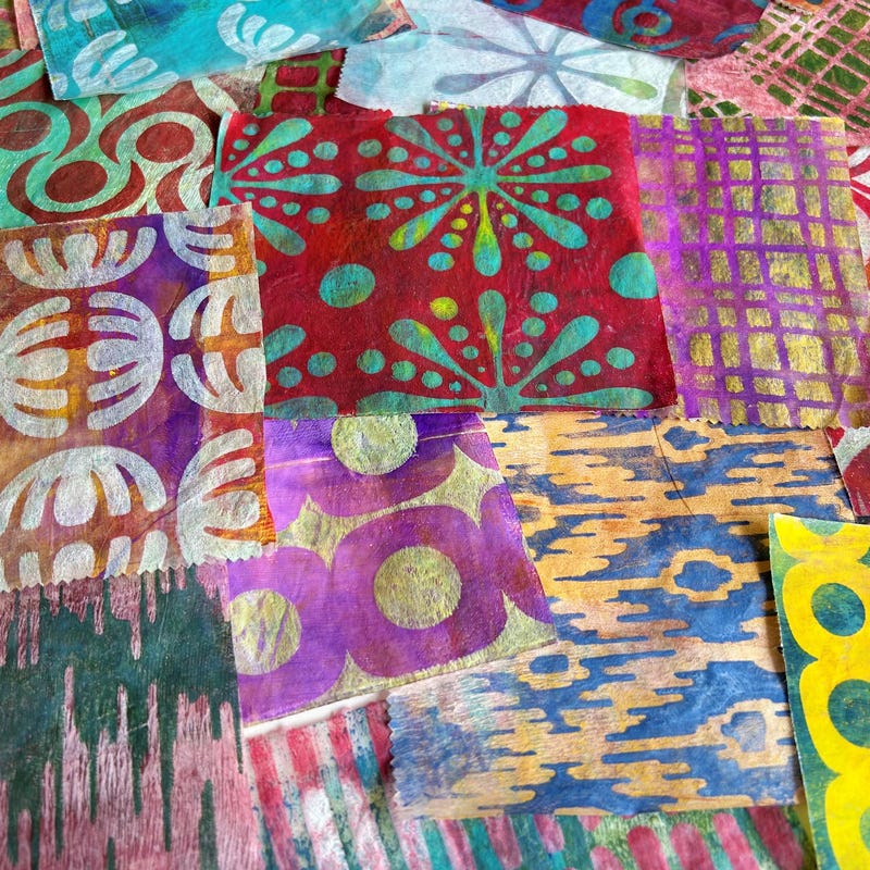 Hand Painted Papers - Etsy