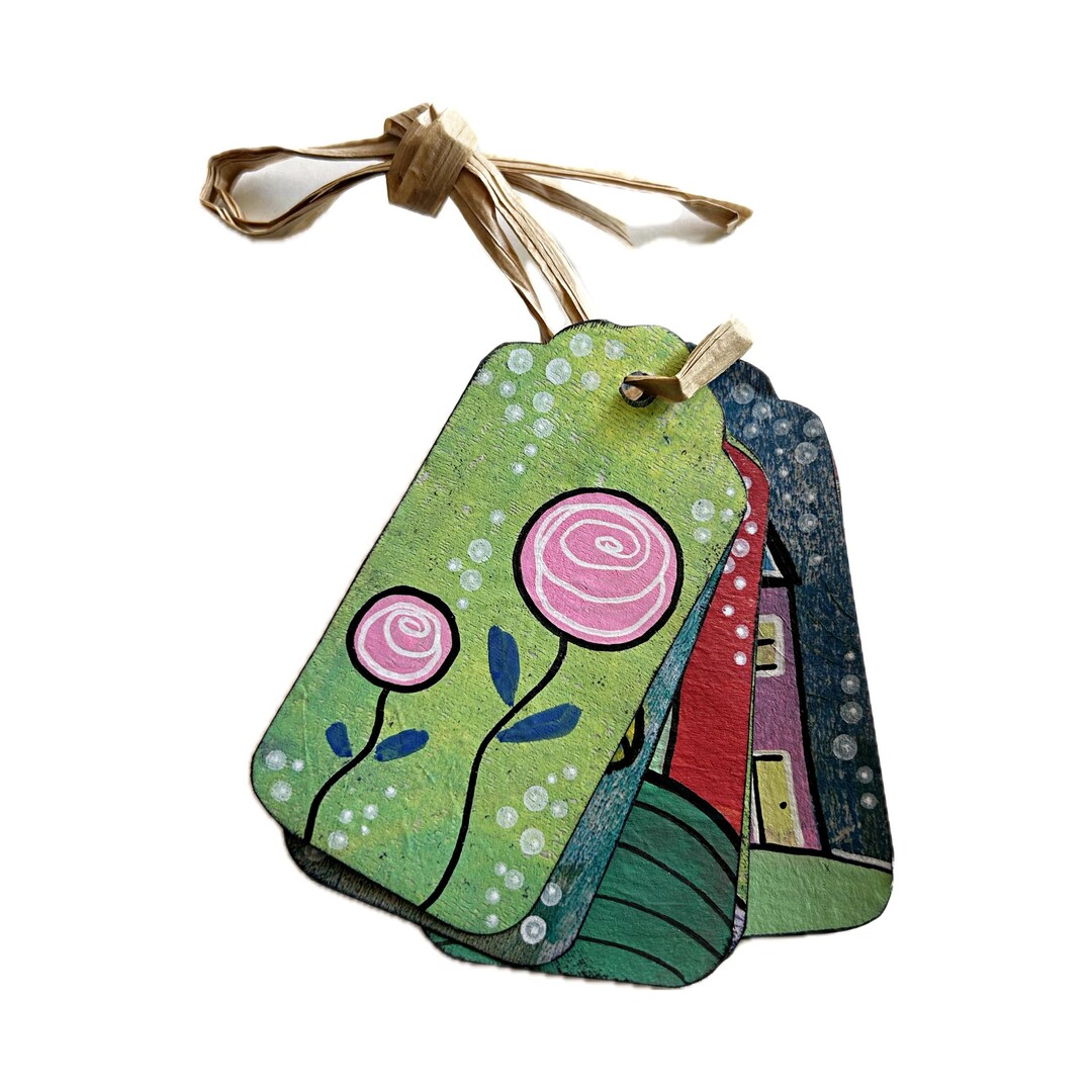 Journal Tags, Handmade Tags, One of a Kind Original Art Collage Cards ...