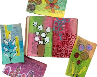 Painted Book Pages Collage Paper Made From Chinese Characters ...