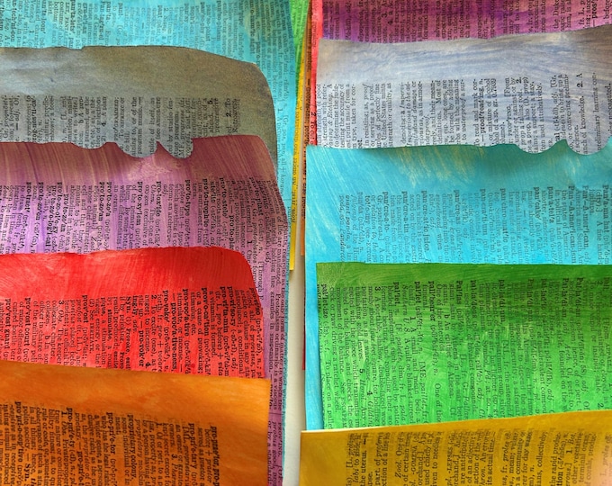 Altered Book Pages Collage Fodder, Mark-making With Carved Rubber ...