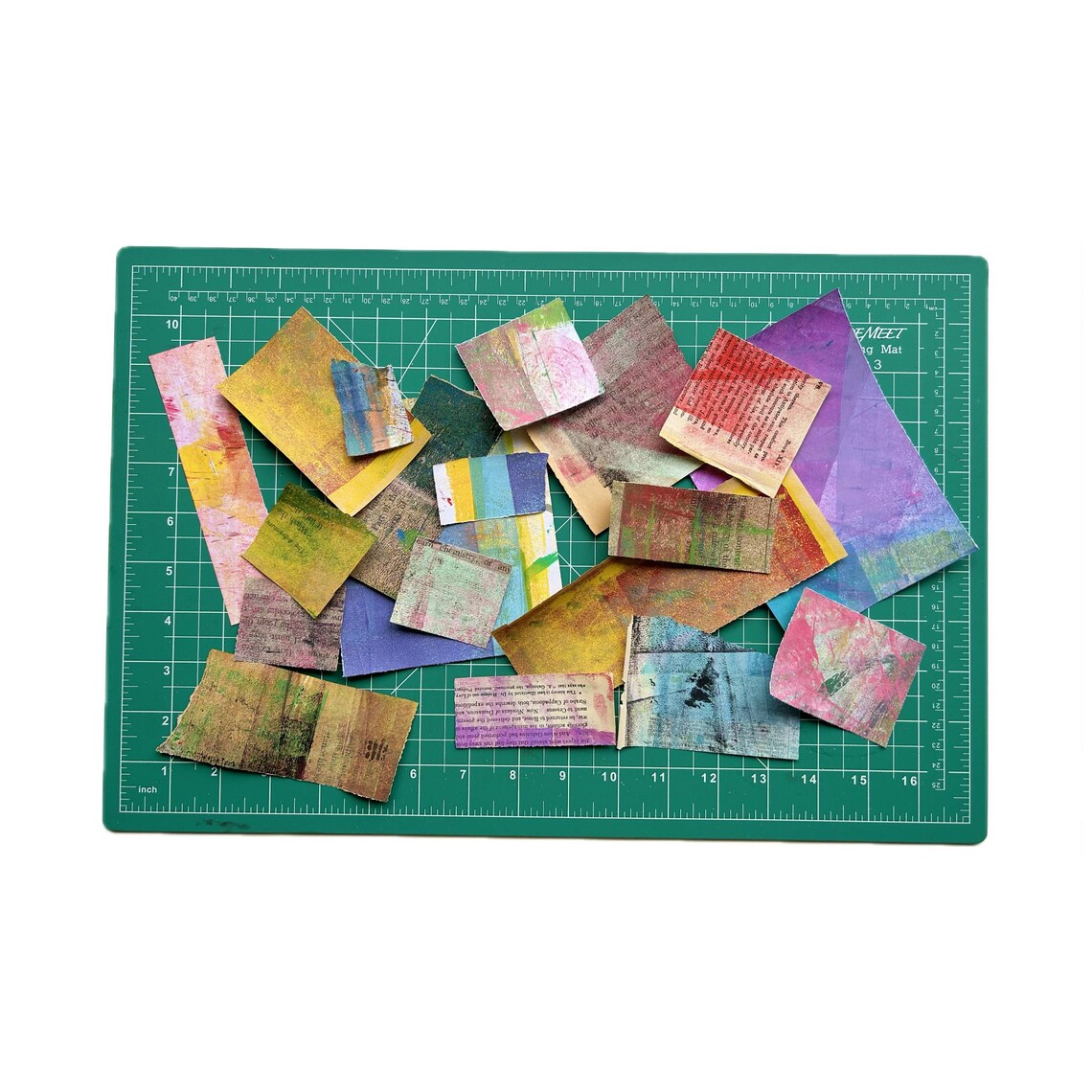 Painted Paper Scraps: Bright Colors Ephemera, Collage Fodder (A21) - Etsy