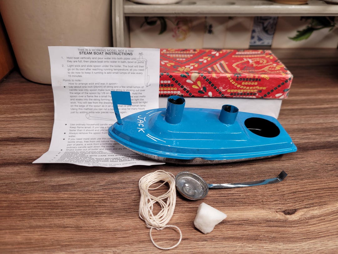 Vintage Tin Steam Boat, Vintage Toy, Gift for Him - Etsy