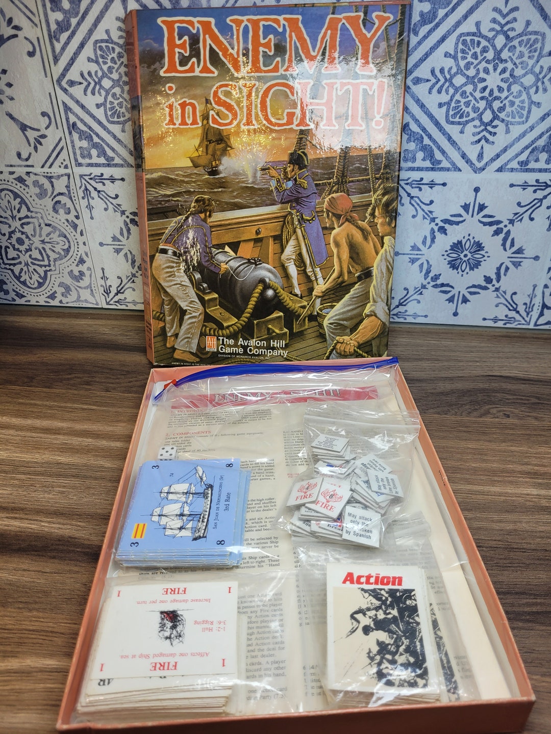 Collectible Vintage Boardgame - Enemy in Sight - Game of 18th Century ...