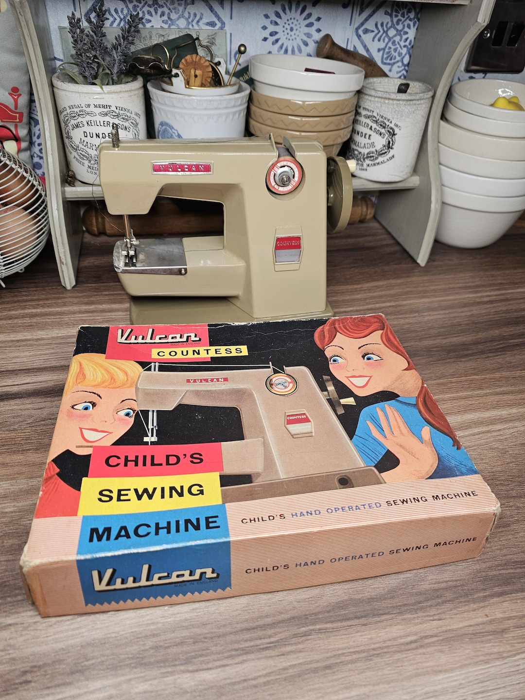 1940s Vulcan Countess Child's Sewing Machine, Vintage Branding, Retro ...