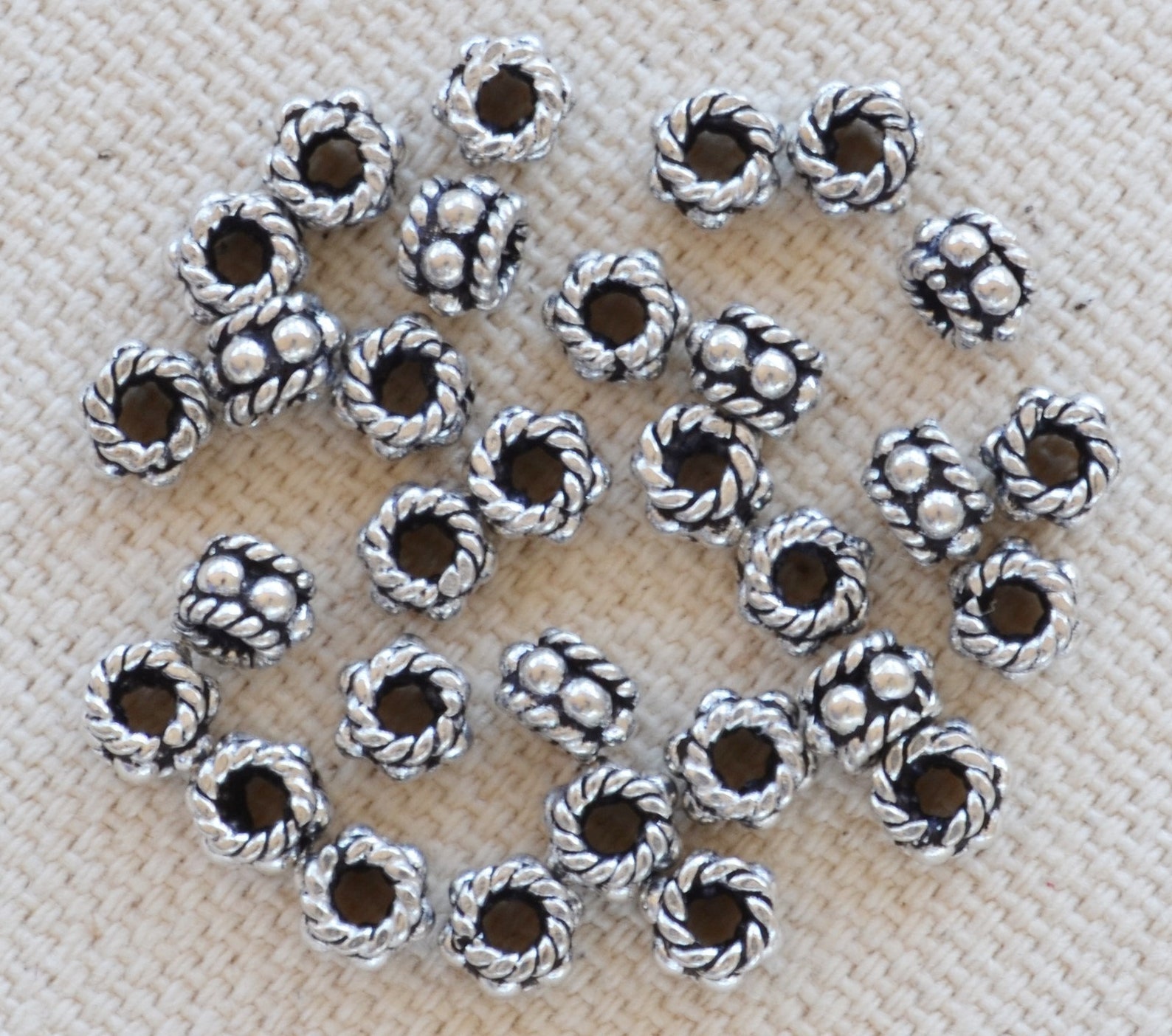 925 Sterling Silver Beads 3 Mm L X 4.5 Mm Diameter YOU SELECT: | Etsy