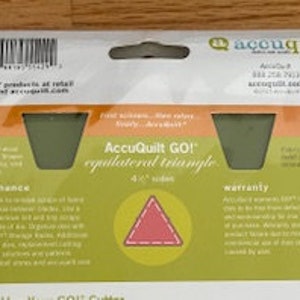 Accuquilt Equilateral Triangle 4.5 in 55429 - Etsy