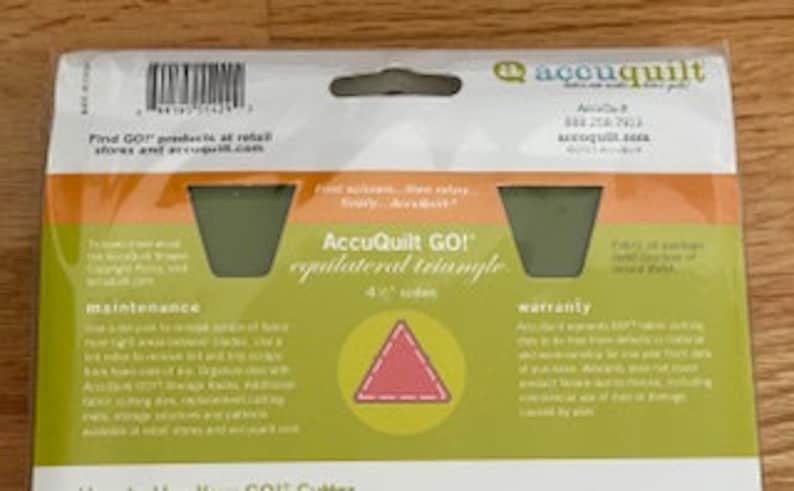 Accuquilt Equilateral Triangle 4.5 in 55429 - Etsy