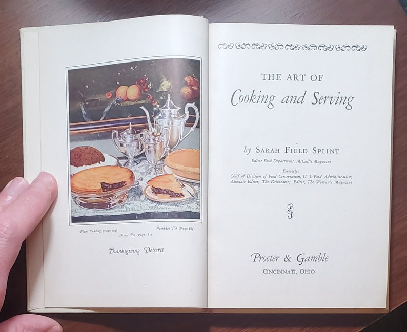 1930s Vintage Cooking Book: the Art of Cooking and Serving hardcover ...