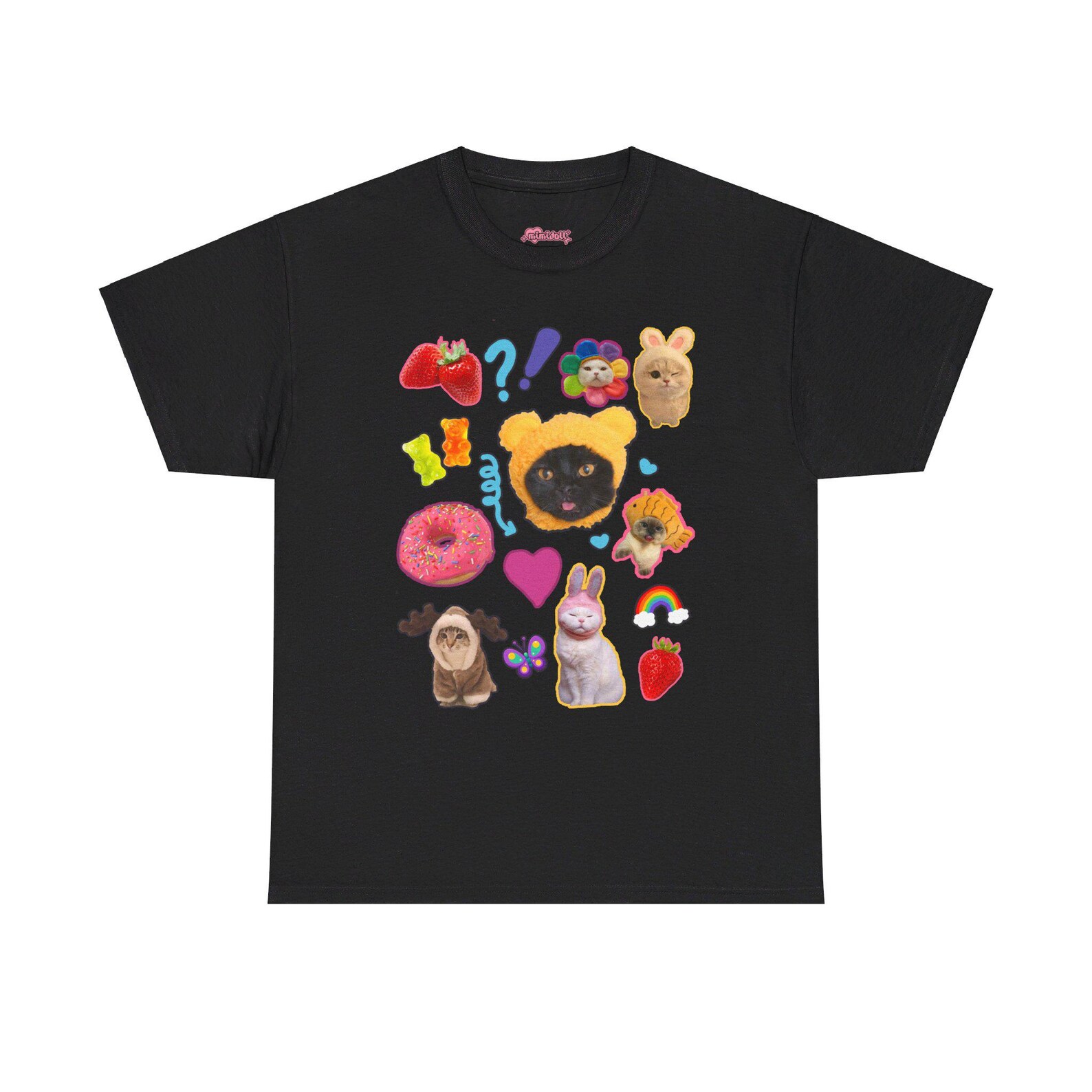 Y2K Silly Cat Shirt 90s Kawaii Aesthetic Cat Meme Tshirt, Harajuku ...