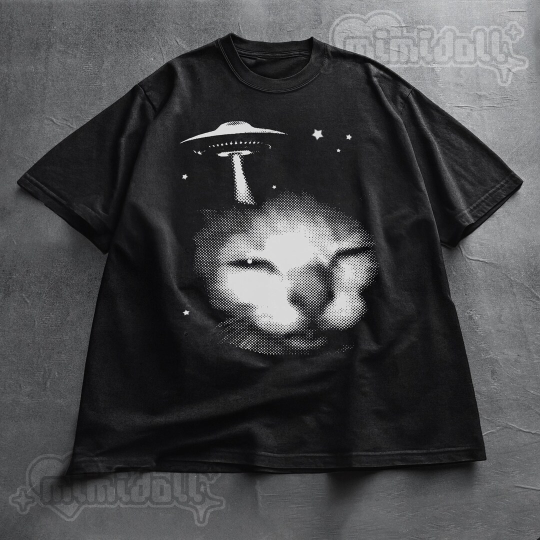 Silly UFO Cat Alien Y2K Shirt 90s Weirdcore Vintage Kitten Gnarp Glorp ...
