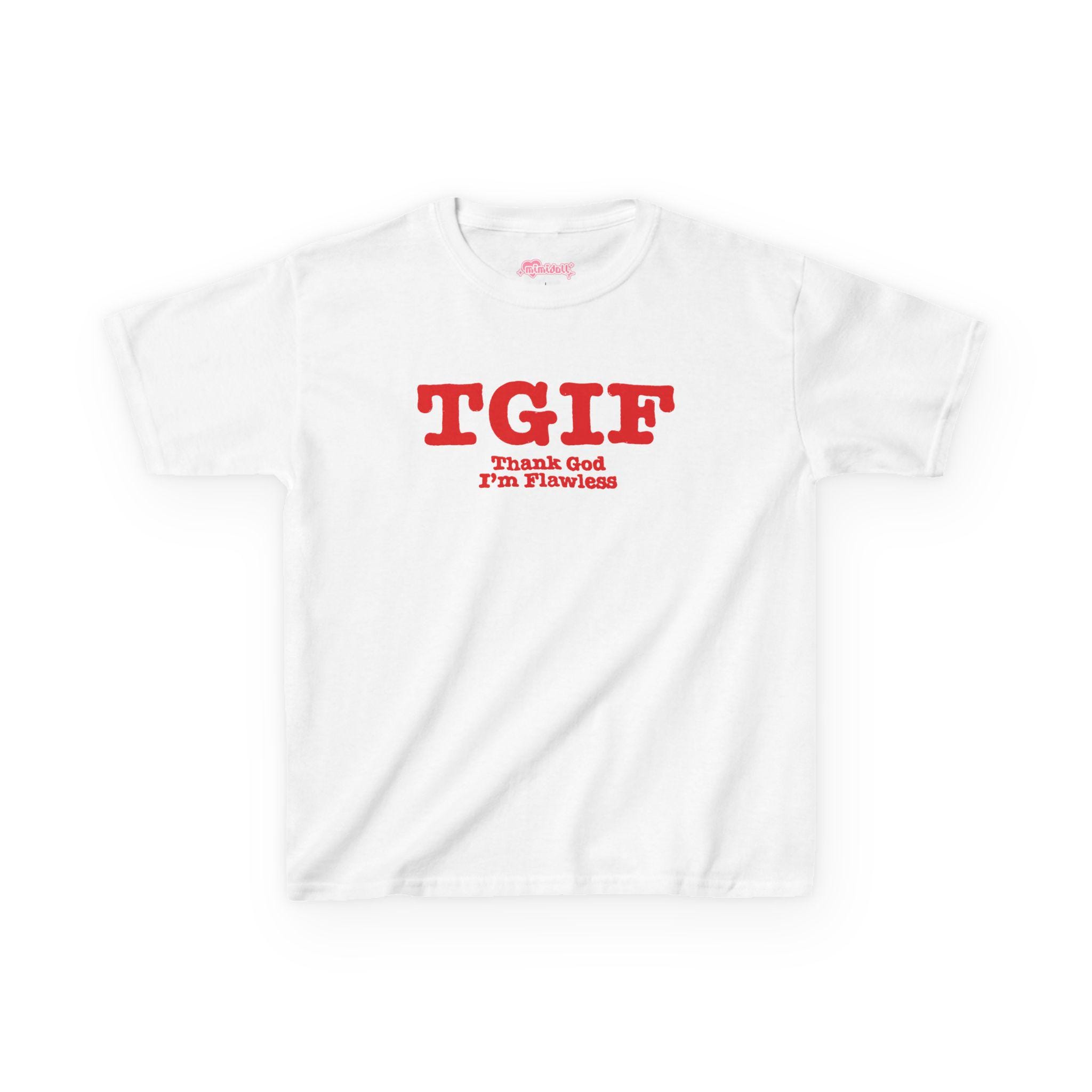 Thank God Im Flawless Y2K Baby Tee, Y2K Baby Tee, Cute Trendy Mcbling ...