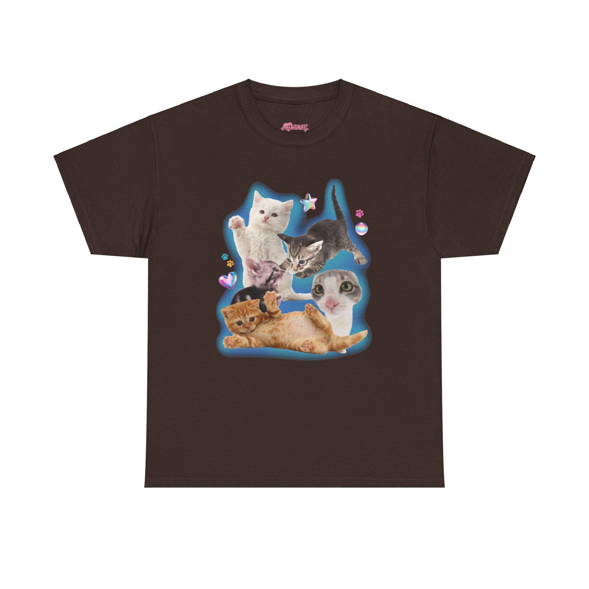 Y2K Silly Cat Shirt Tee 90s Aesthetic Cat Meme Tshirt, Trashy Y2K ...