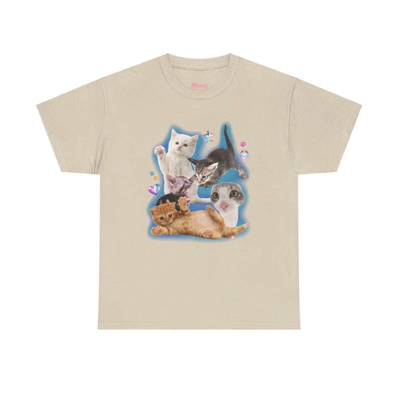 Y2K Silly Cat Shirt Tee 90s Aesthetic Cat Meme Tshirt, Trashy Y2K ...