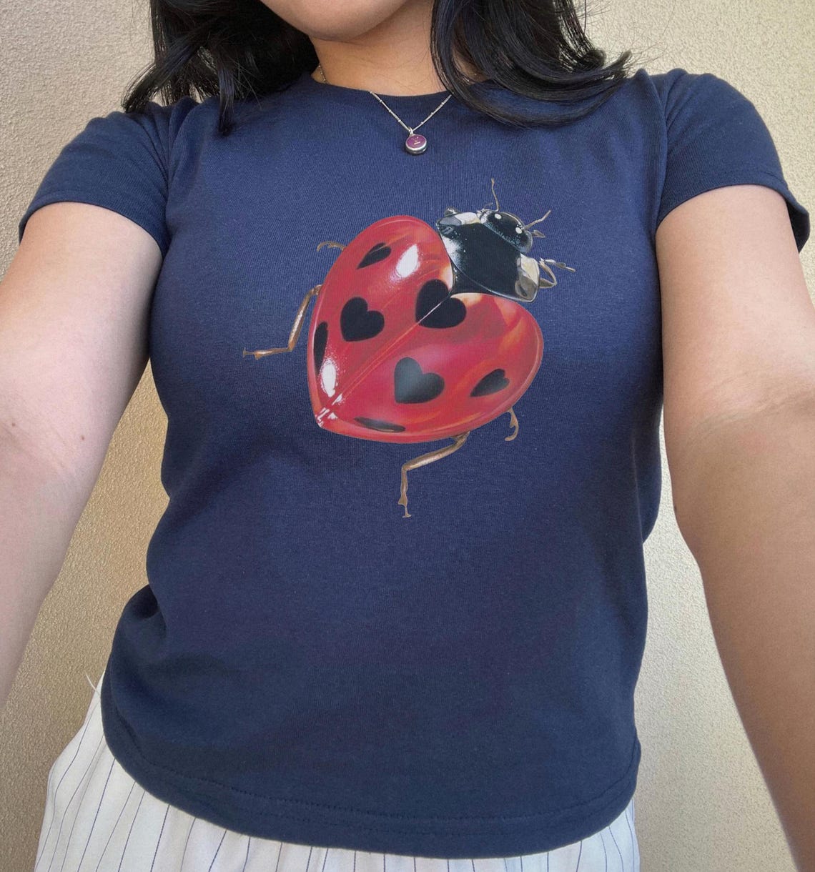 Ladybug Y2K Baby Tee, Cute 90s Trendy Insect Shirt, Y2K Vintage Bug ...
