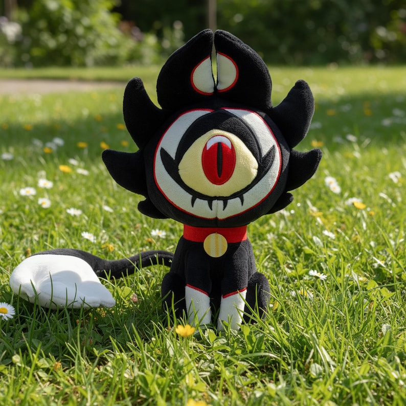 Keekee Cat Plush - Cyclops Cat Stuffed Toy - Inspired by Hazbin Hotel ...