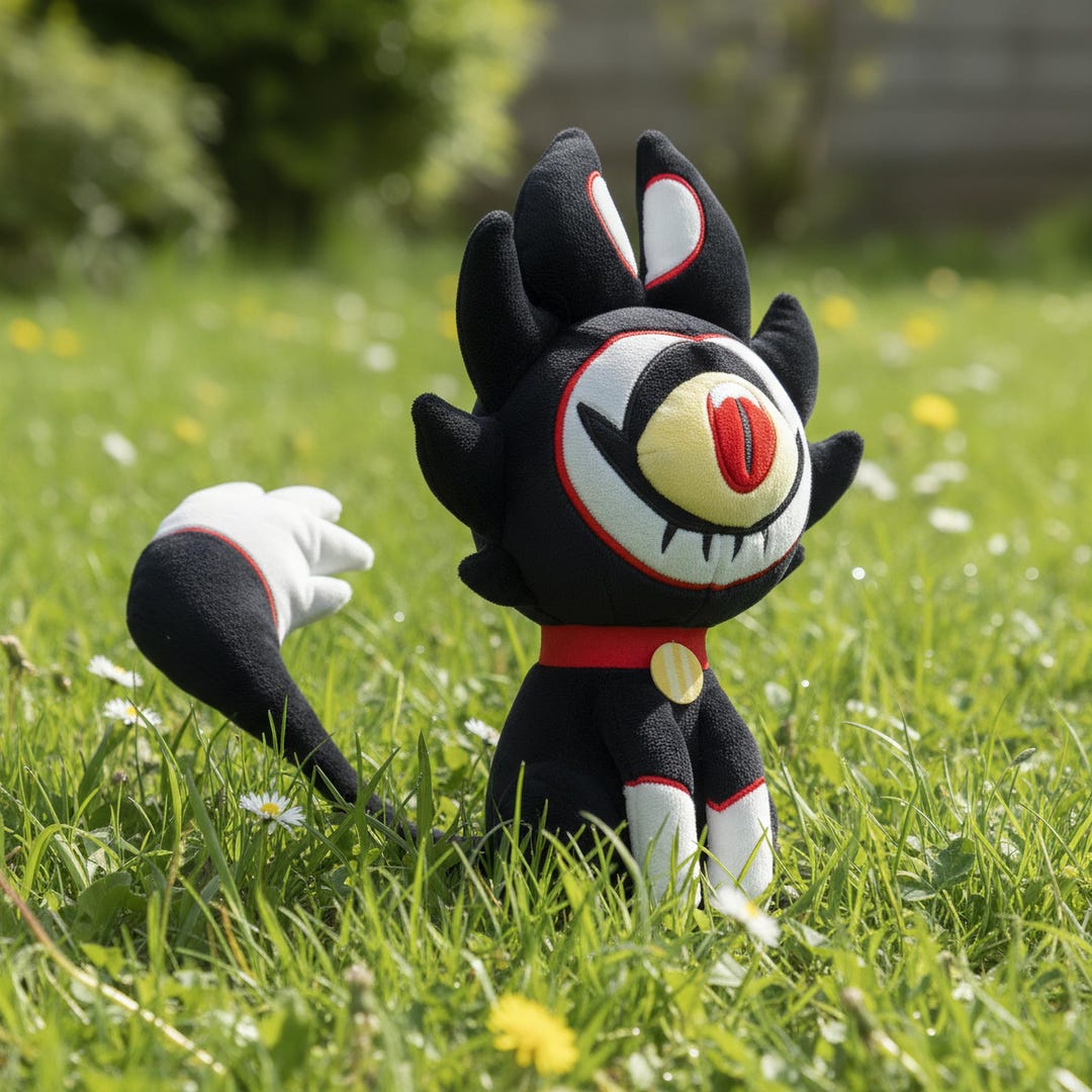 Keekee Cat Plush - Cyclops Cat Stuffed Toy - Inspired by Hazbin Hotel ...