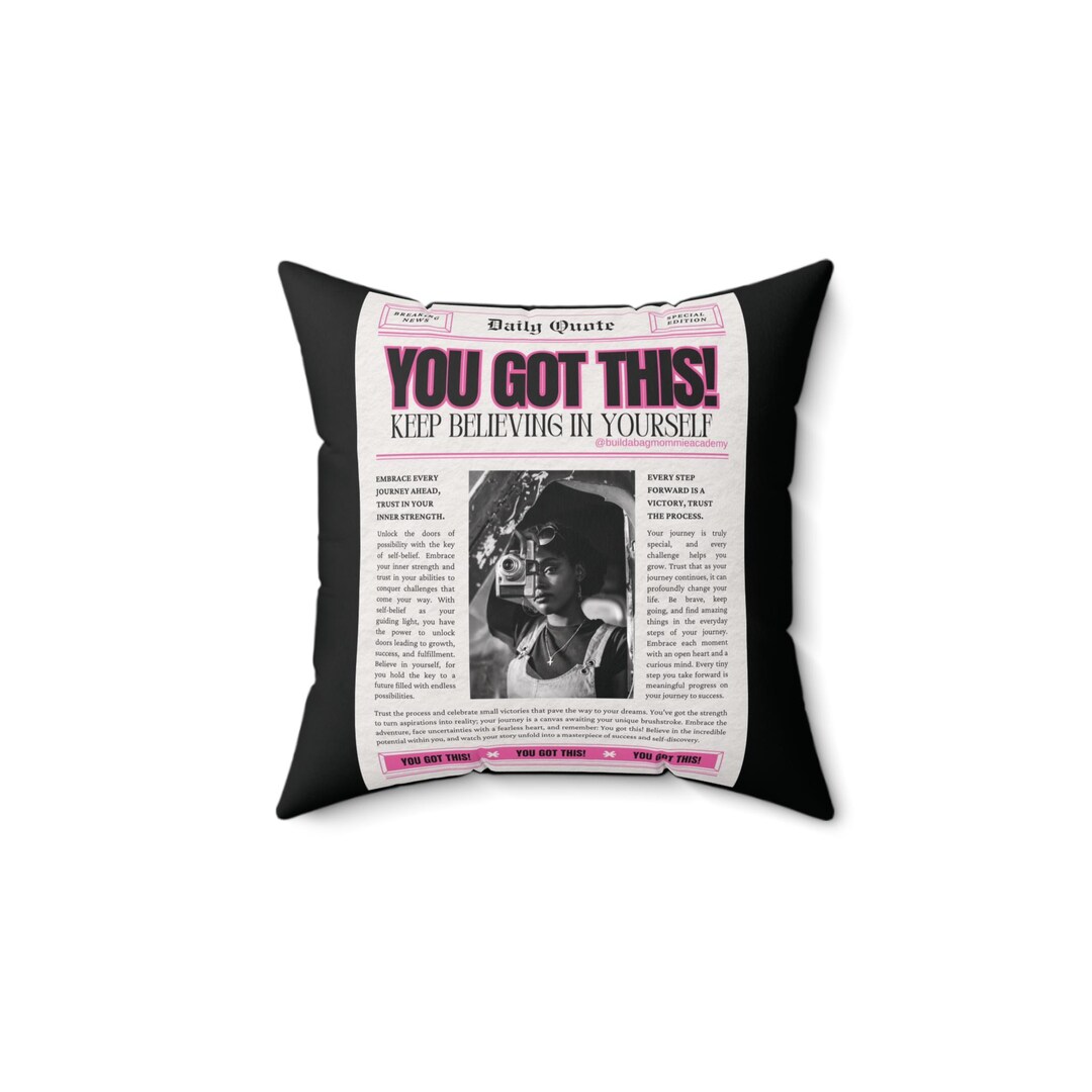 Empowerment CEO Pillow, Motivational Boss Affirmations, Faux Suede ...