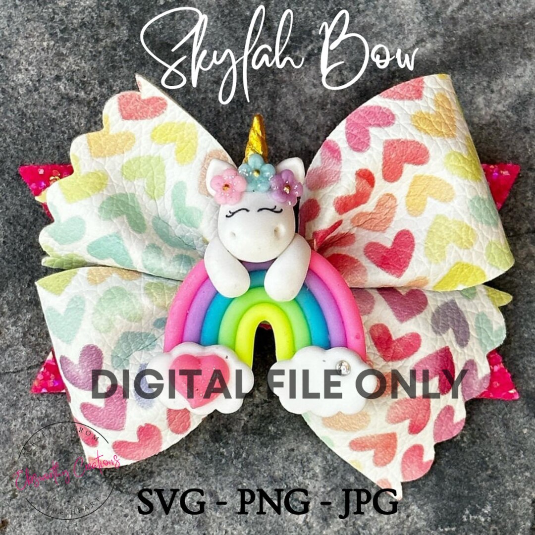 Skylah Hairbow SVG, Pinch Bow. Leather, Glitter, Silhouette, Cricut ...