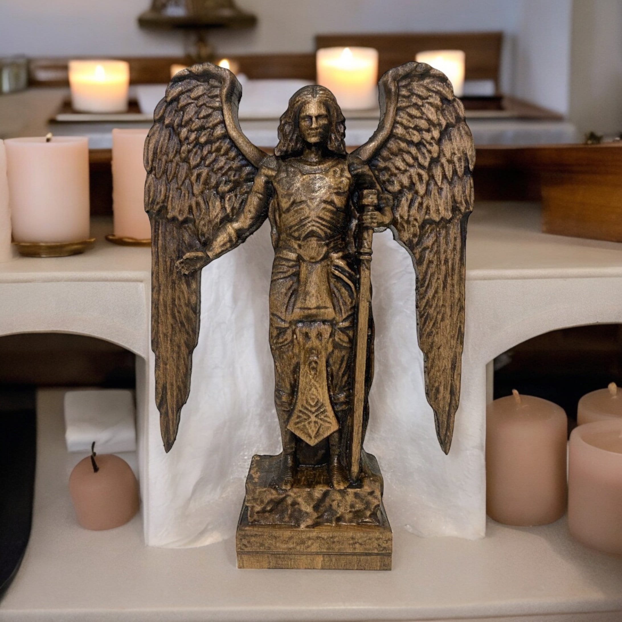 Archangel Raphael Christian Altar Statue Orthodox Statue of St Raphael ...