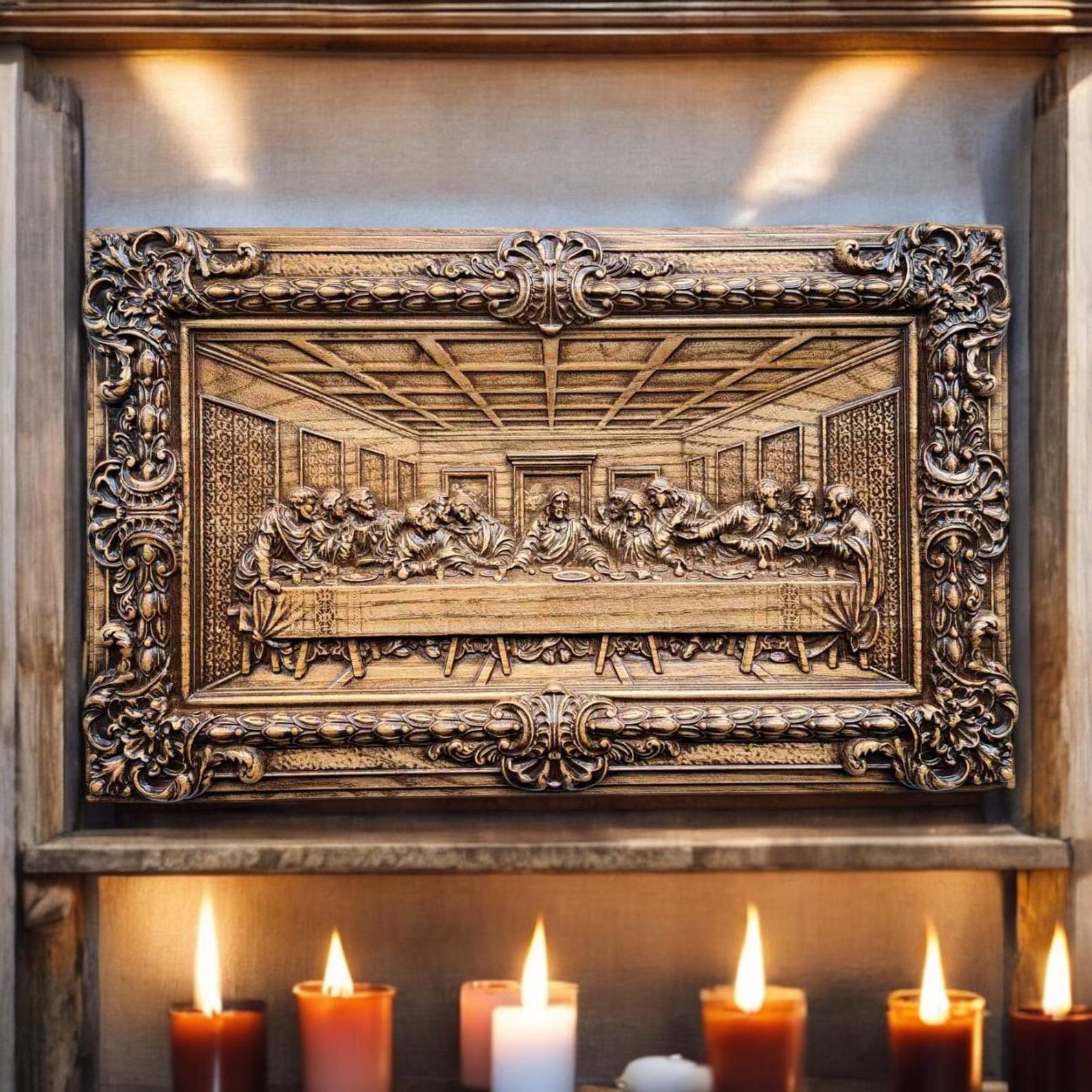 Jesus Last Supper Wood Carving Picture Secret Jesus Supper the Last ...