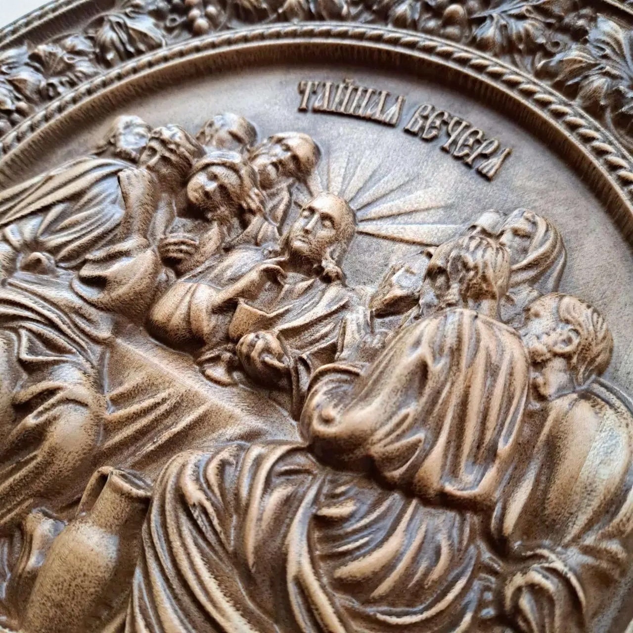 Jesus Last Supper Wood Wall Christian Wood Gift the Last Supper Baptism ...