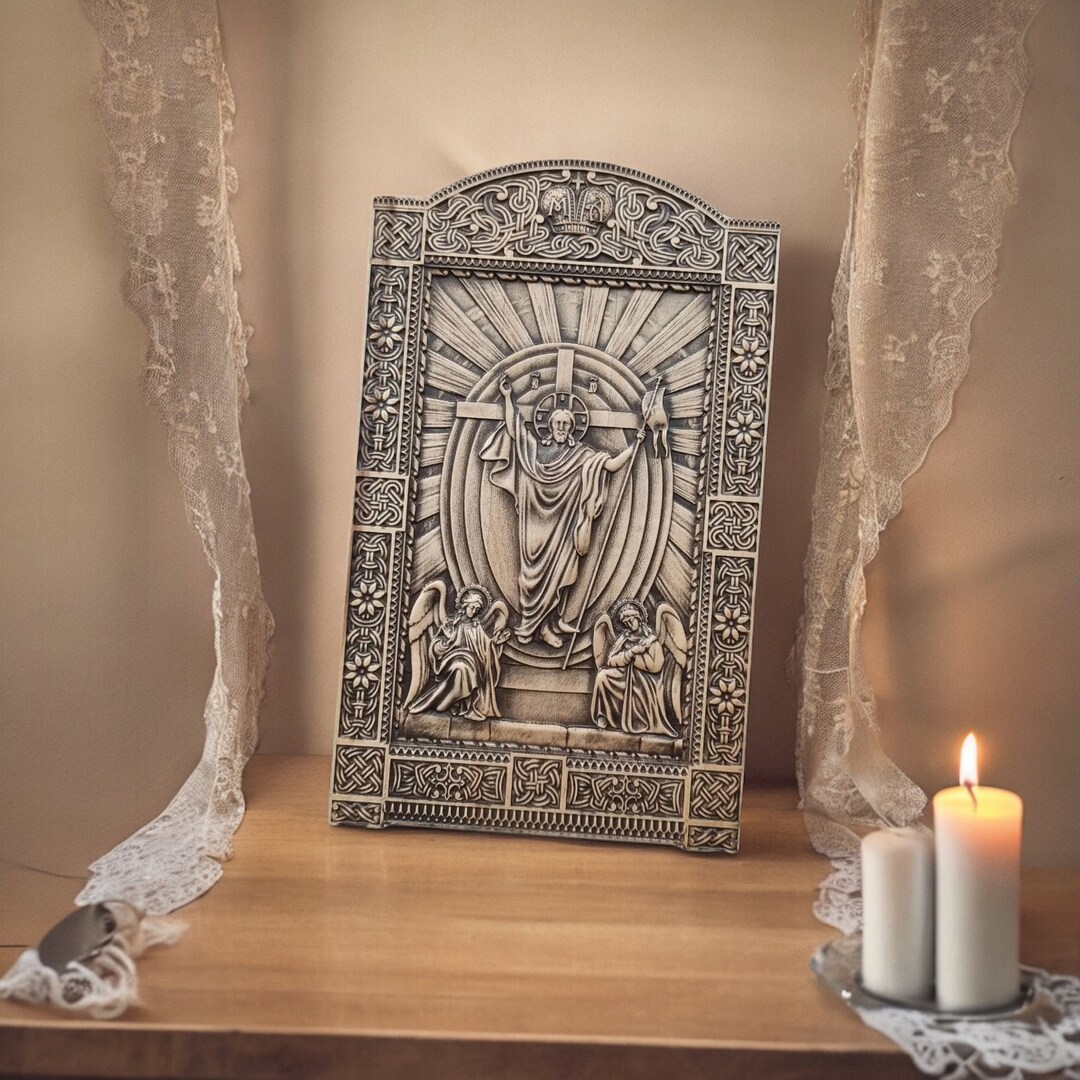 Wall Christ Our Lord Jesus Resurrection Religious Wood Carving Wall Art ...