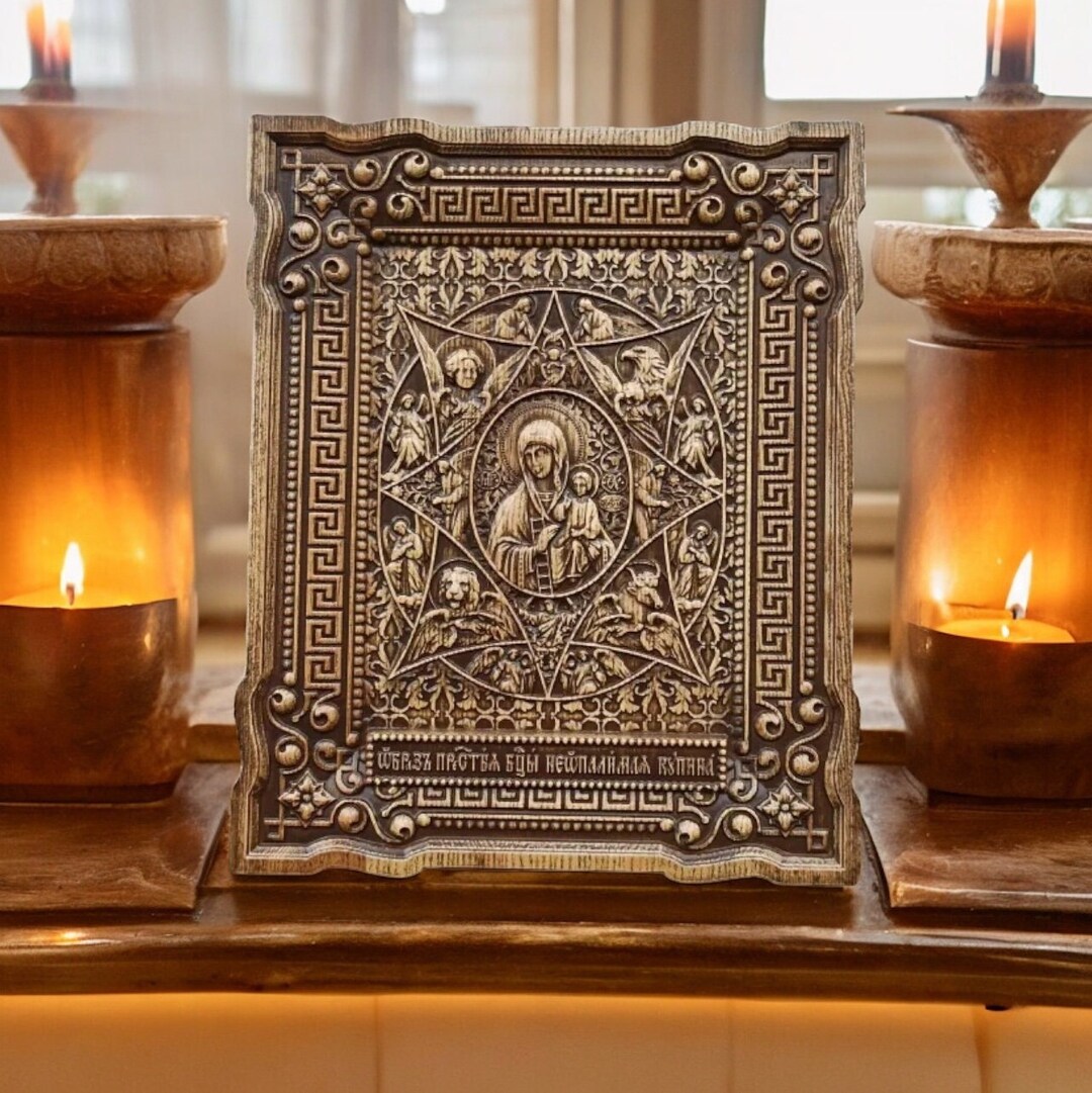 Icon of the Most Holy Theotokos Burning Bush Ancient Orthodox Icon ...
