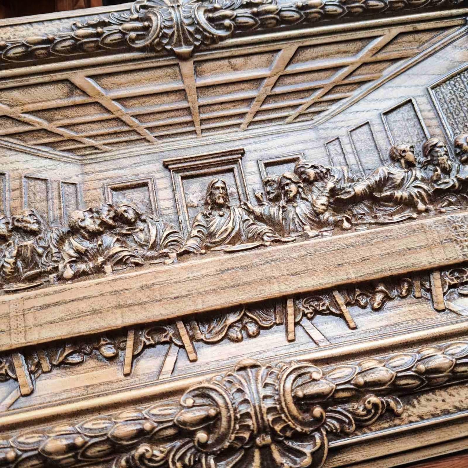 Jesus Last Supper Wood Carving Picture Secret Jesus Supper the Last ...
