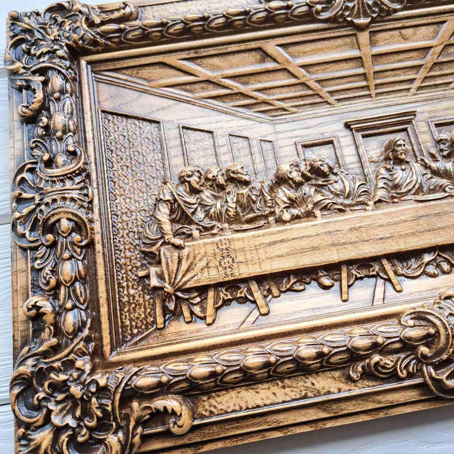 Jesus Last Supper Wood Carving Picture Secret Jesus Supper the Last ...