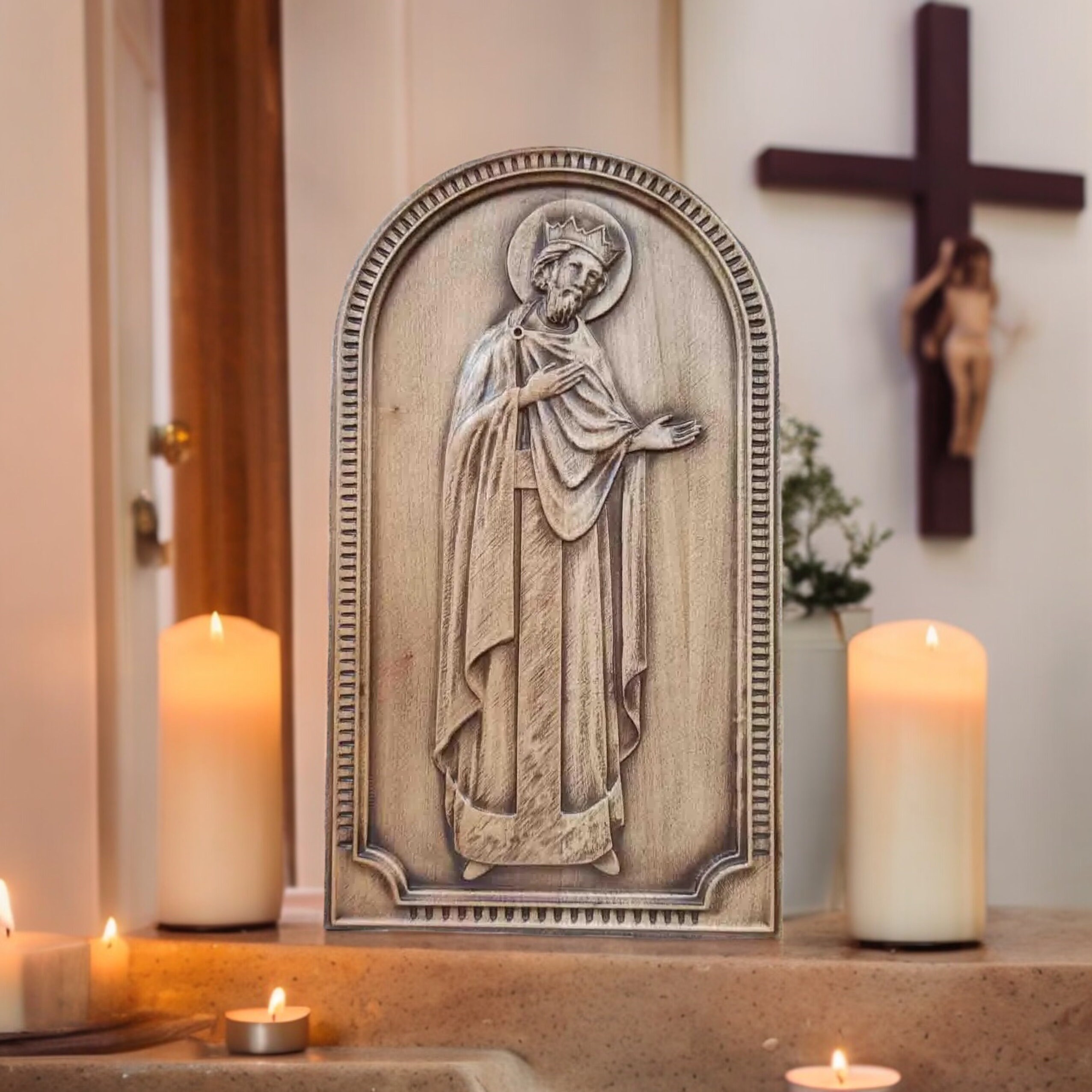 Saint King David Statue Orthodox Statue St King David Byzantine Art on ...