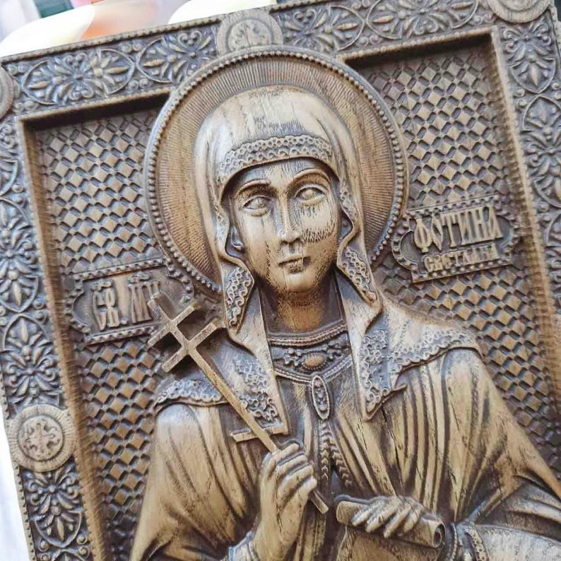 Icon of St. Photini Fotini-the Samaritan Woman-orthodox Greek Byzantine ...