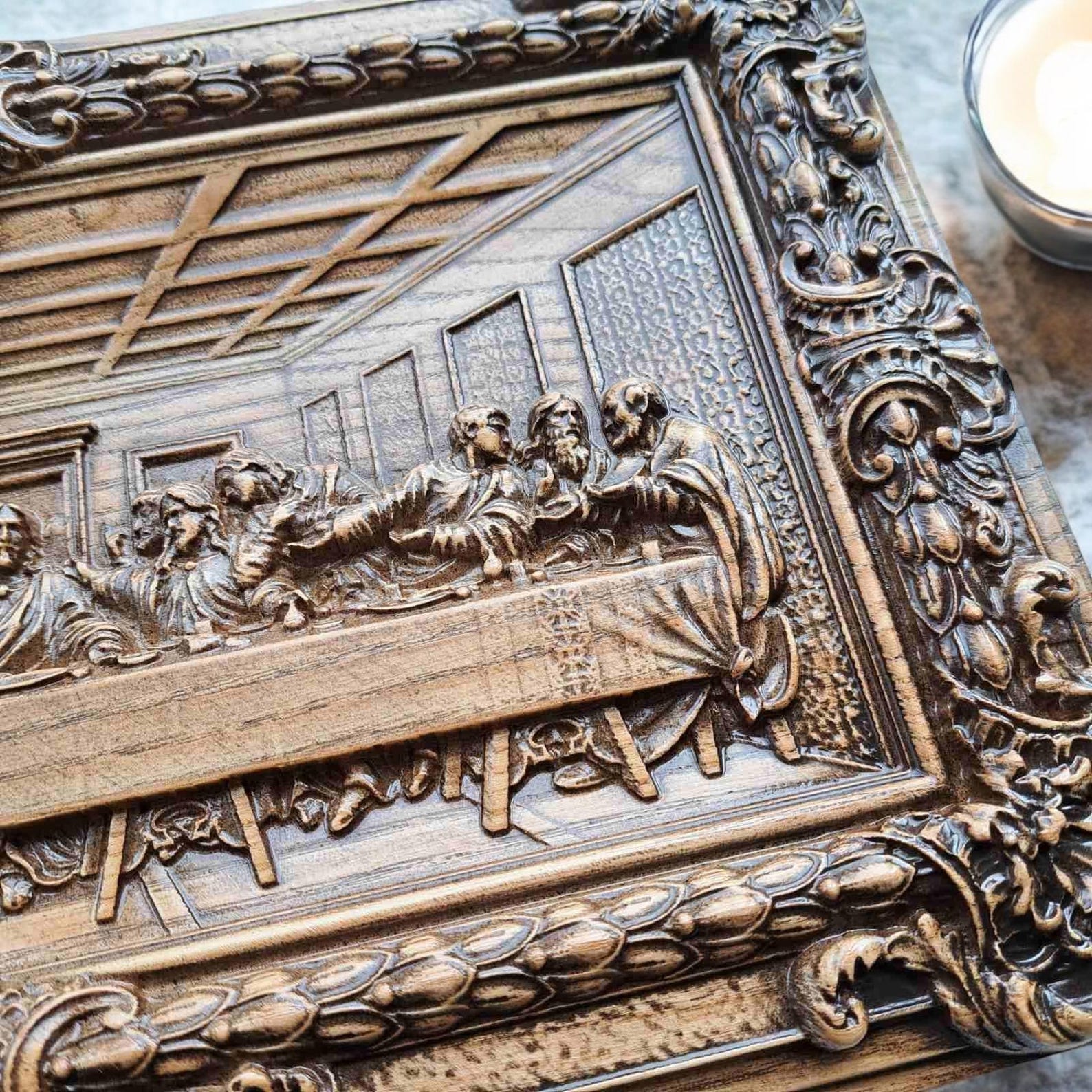 Jesus Last Supper Wood Carving Picture Secret Jesus Supper the Last ...