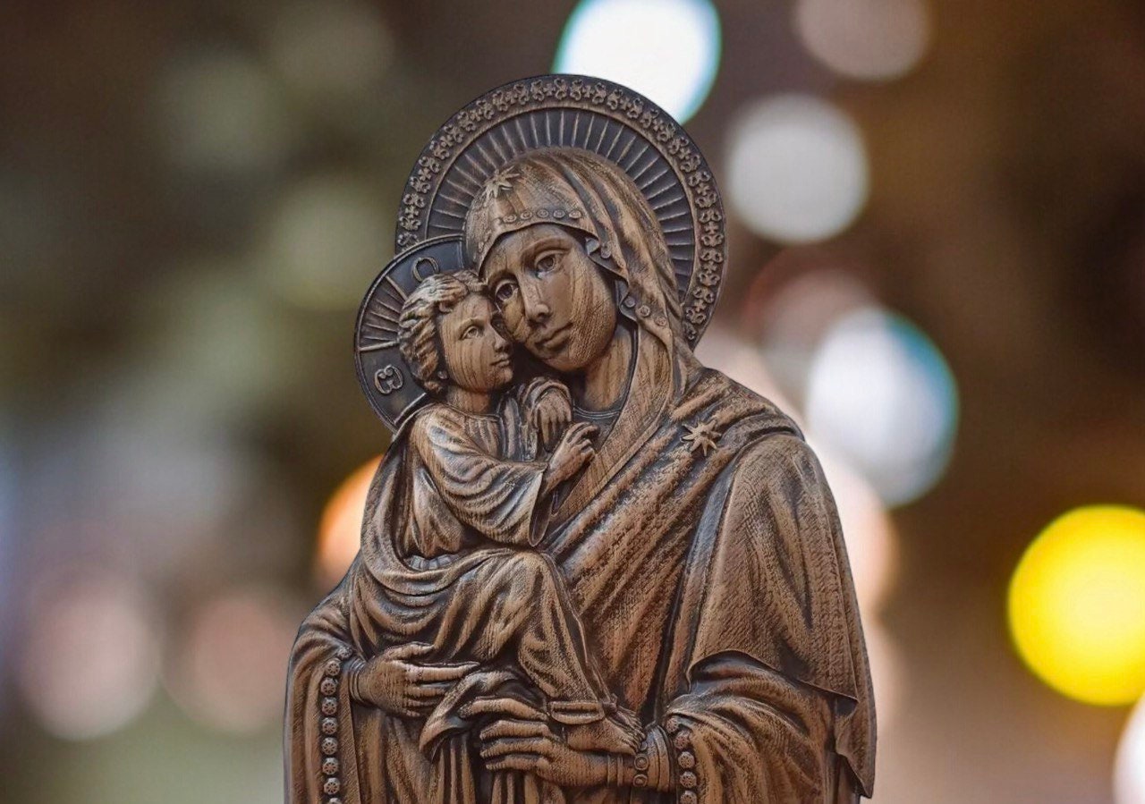 Virgin Mary Wooden Statue Maria Magdalena Mary Magdalene Statue Wooden ...