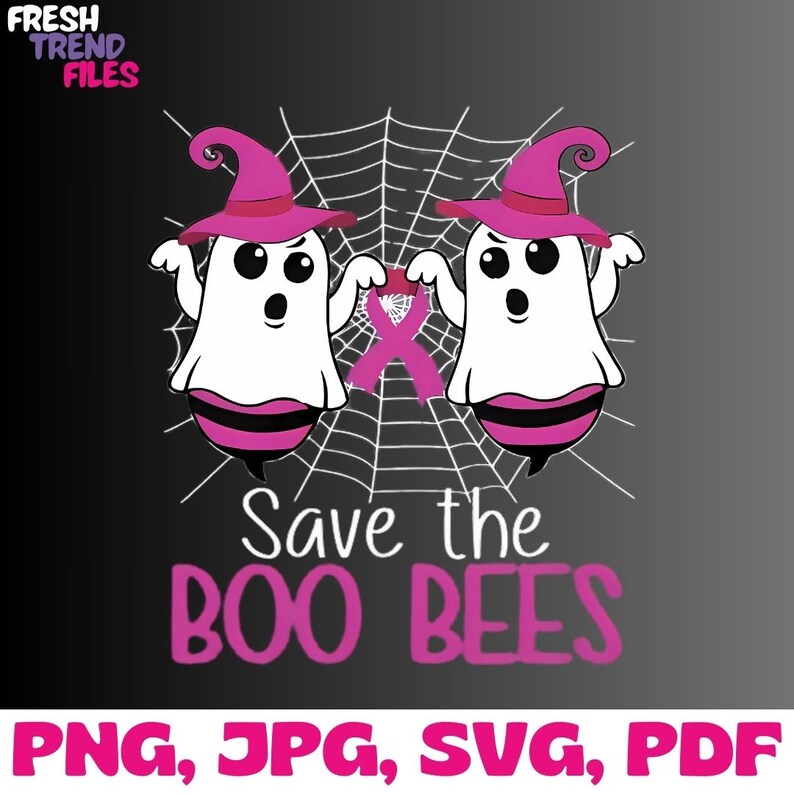 Breast Cancer SVG, Halloween Ghost Pink Ribbon Quotes for Crafts ...