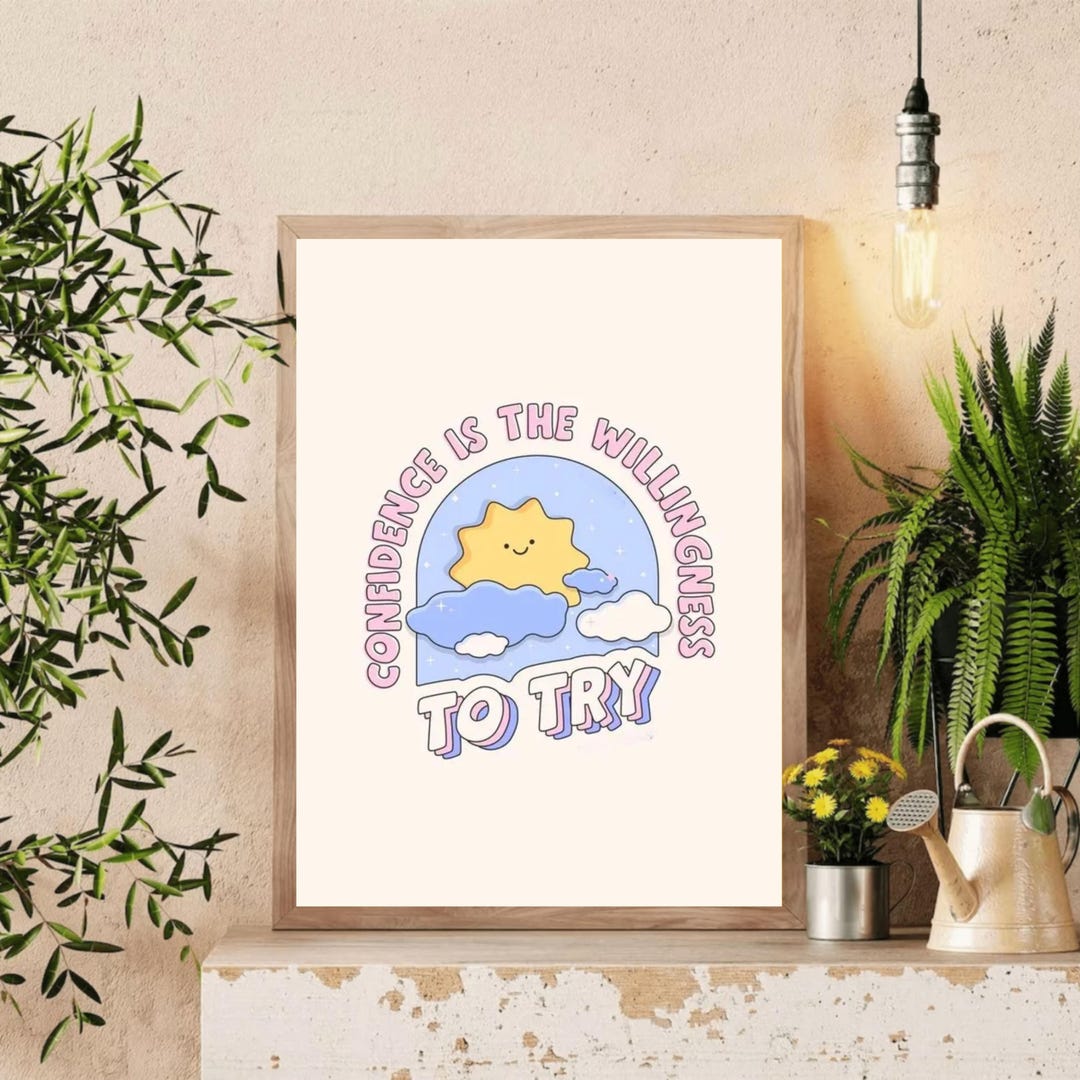 Confidence Art Print Mindset Poster, Inspirational Self-love Decor ...