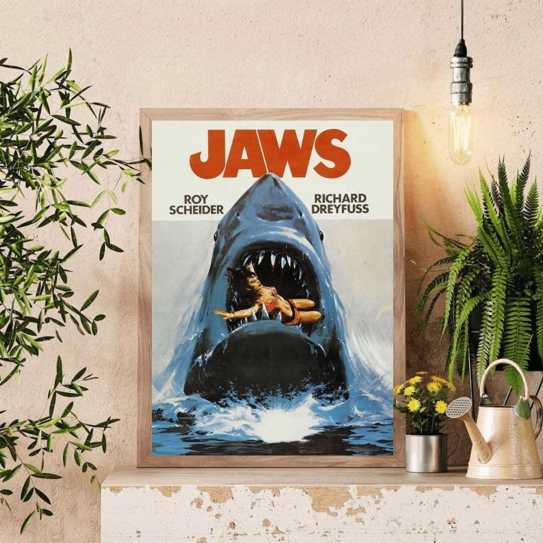 Jaws Poster, Cult Classic 1975 Film Art, Minimalist Wall Decor, Ideal ...