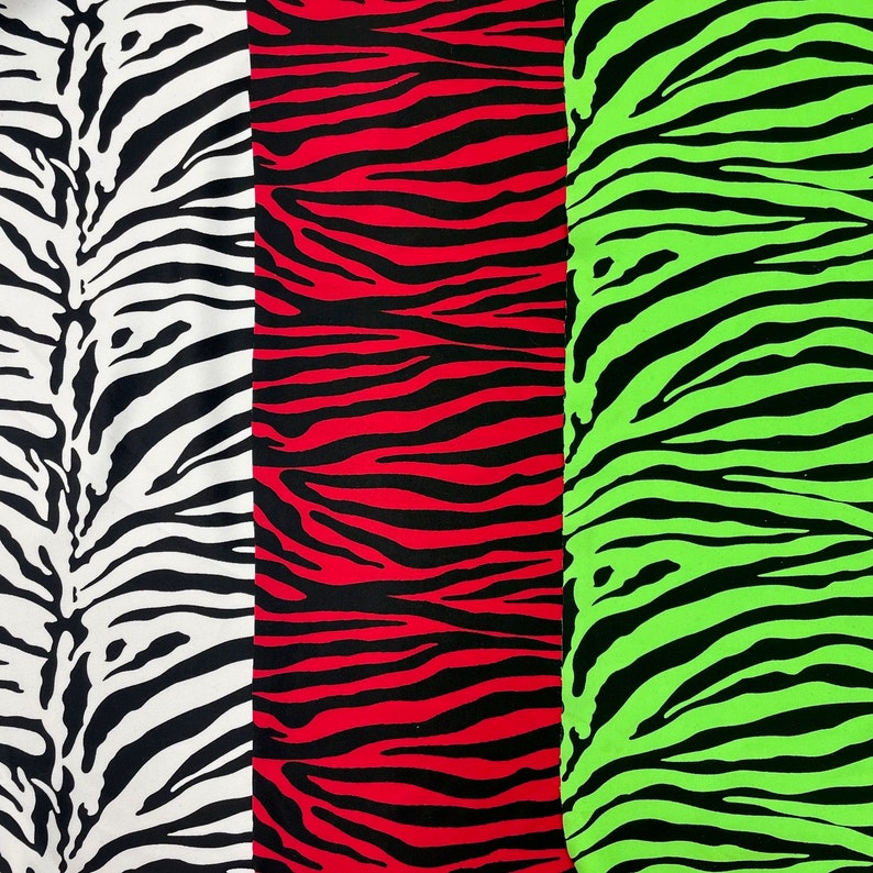 4-way Stretch Zebra Print Nylon Spandex Fabric by the Yard Width 58/60 ...