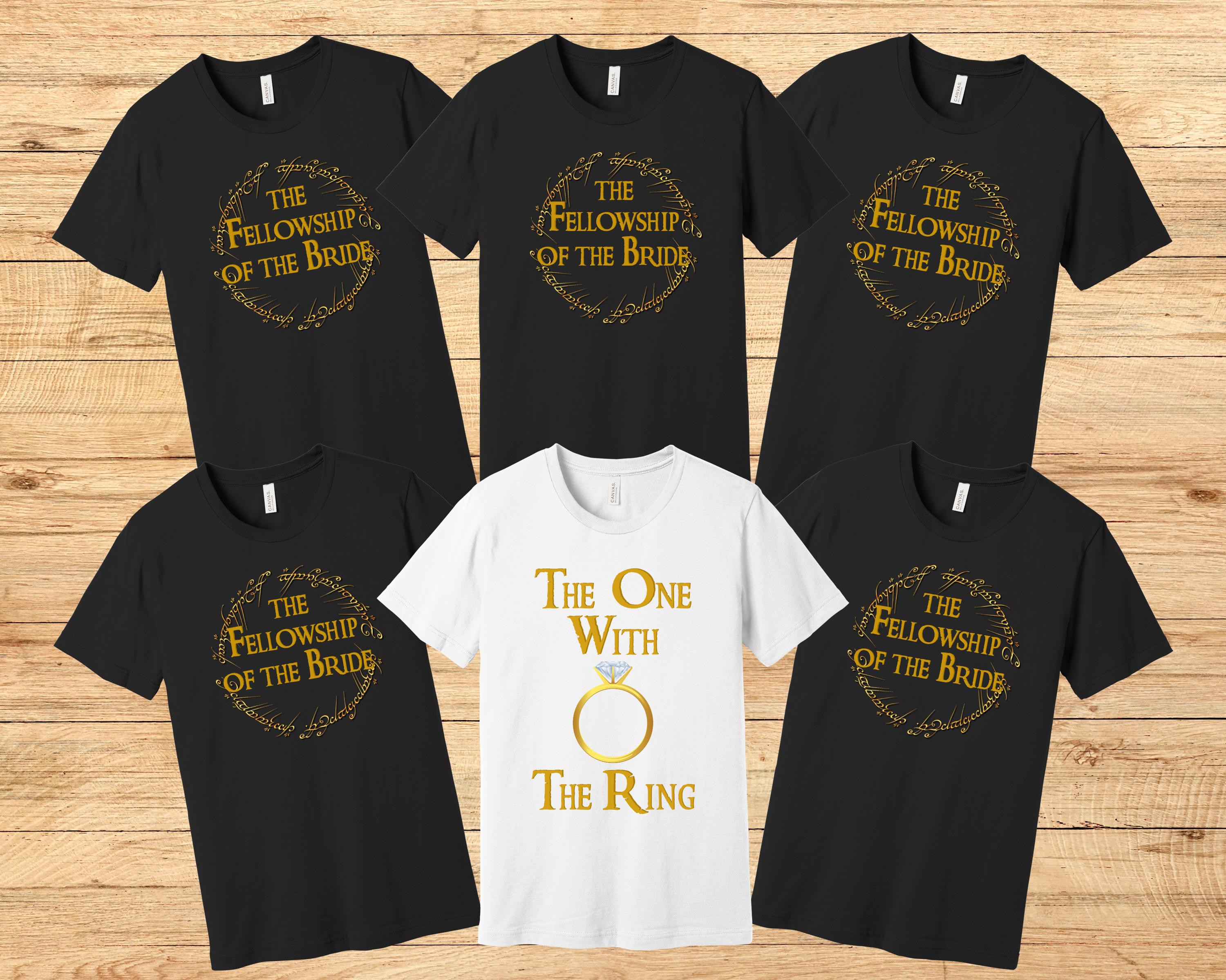 Lord of the Rings Bachelorette Party Shirts, Matching LOTR Bridal Tees ...