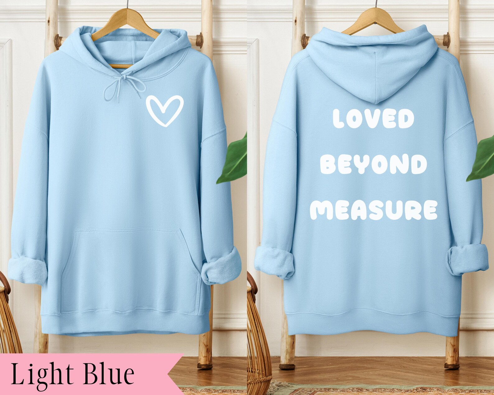 Loved Beyond Measure Sweatshirt, Womens Hooded Sweatshirt, Bible Verse ...