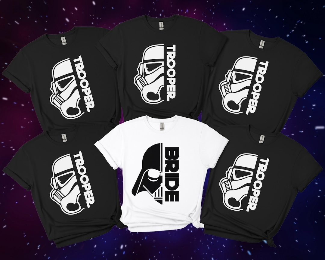 Star Wars Bachelorette Party Shirts, Bride & Bridesmaid Matching Tees ...
