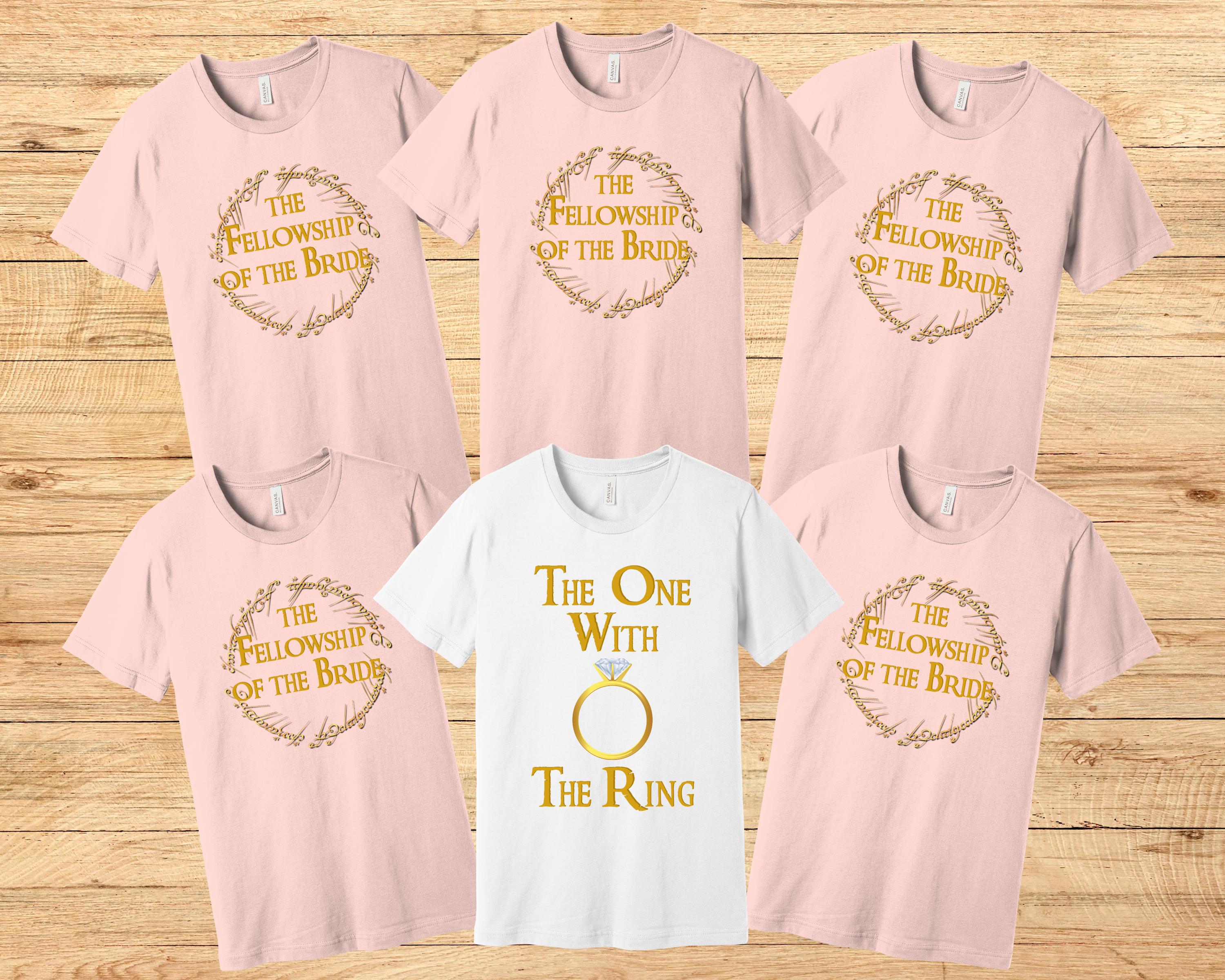 Lord of the Rings Bachelorette Party Shirts, Matching LOTR Bridal Tees ...