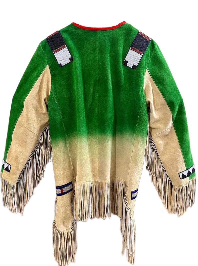 Mens Western Sioux Style Native American Suede Leather Indian War ...