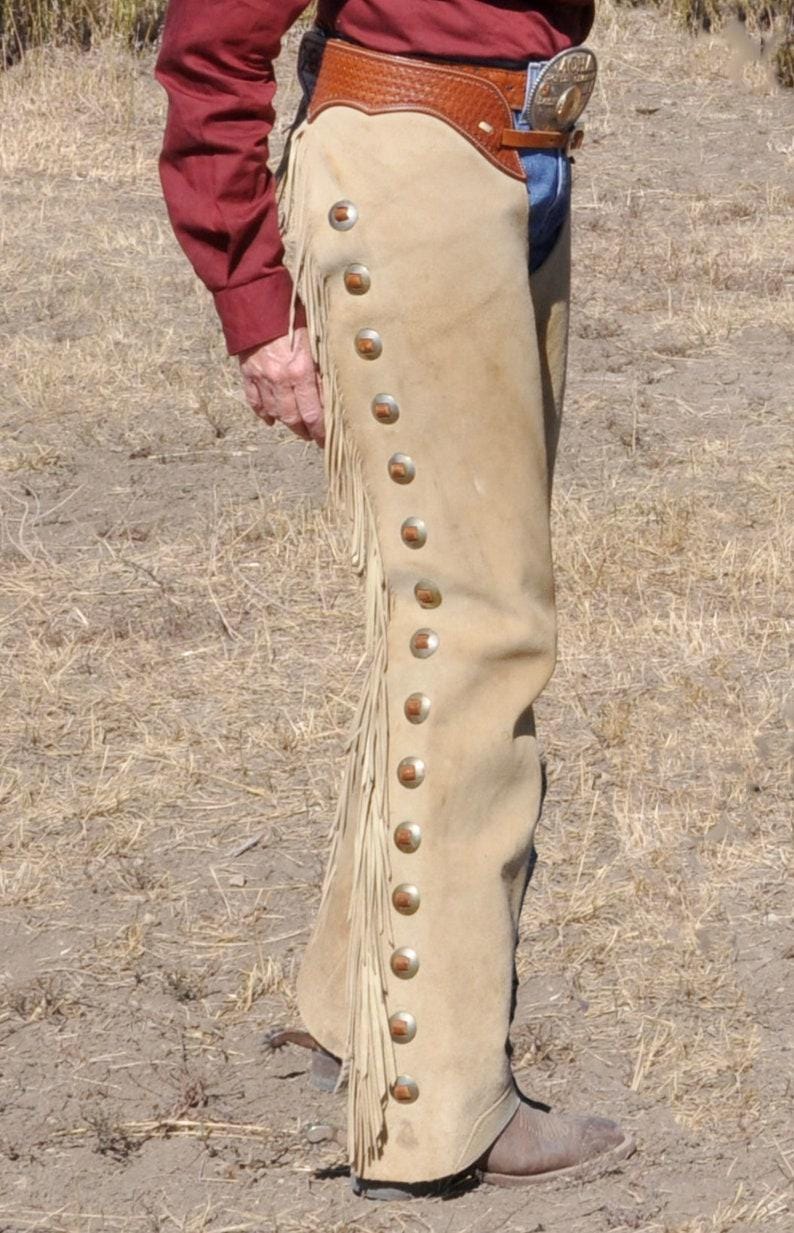 Handmade Suede Cowboy Chaps: Western Rodeo Leather Pant - Etsy