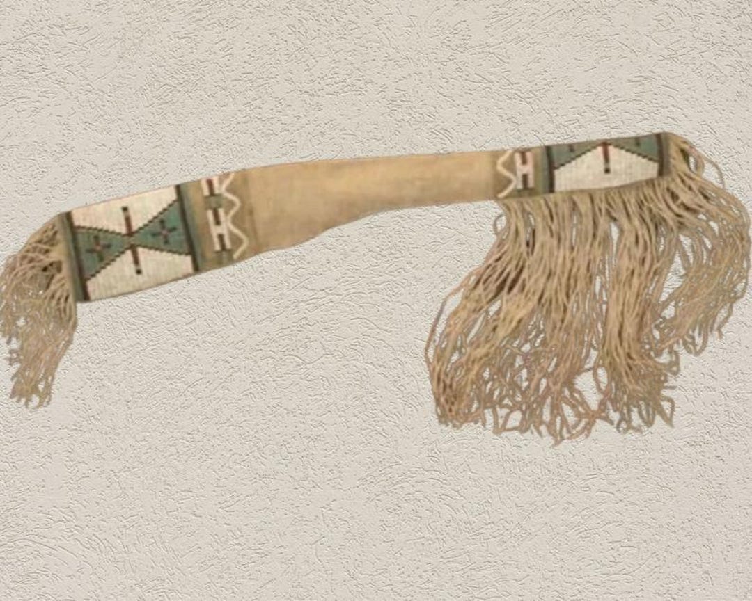 Native American Style Beaded Rifle Scabbard, Sioux Design Suede Leather ...