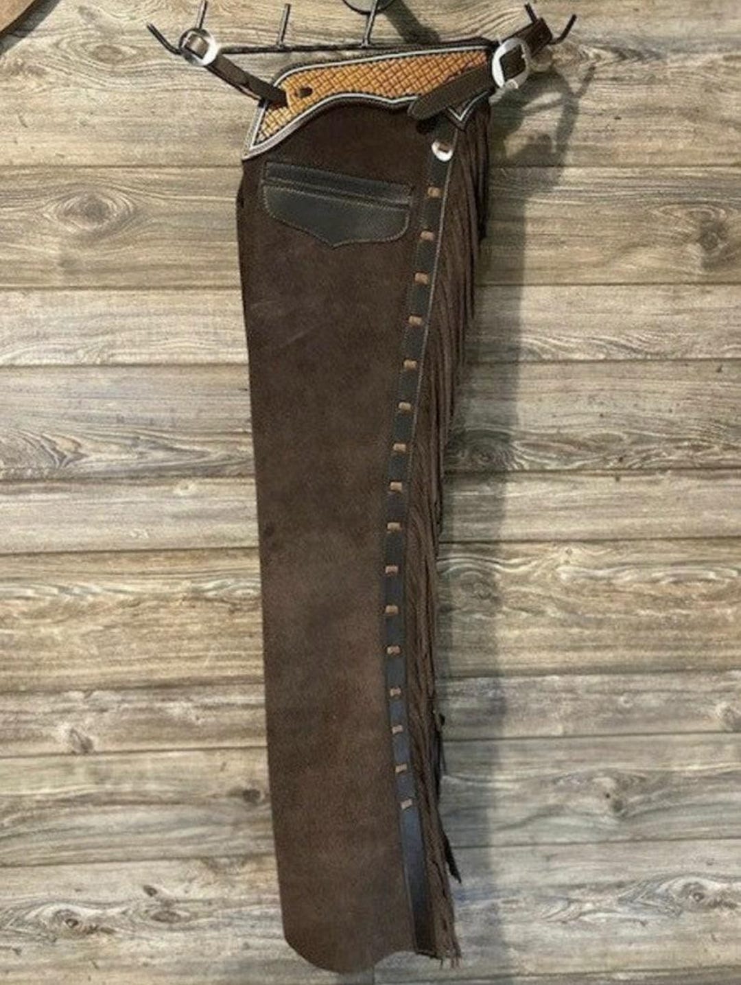 Handmade Leather Brown Suede Leather Chap - Western Cowboy Chap ...